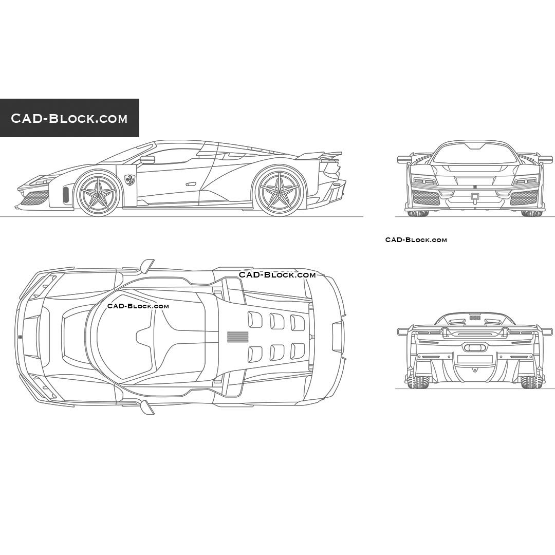 Ferrari F80 - Vector drawing
