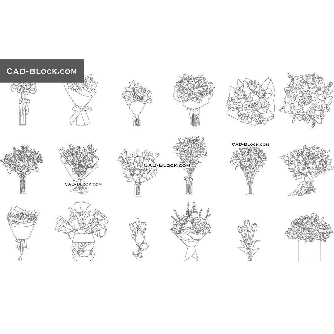 Flowers Cad Blocks For Autocad In Dwg Format Free Cad Plan
