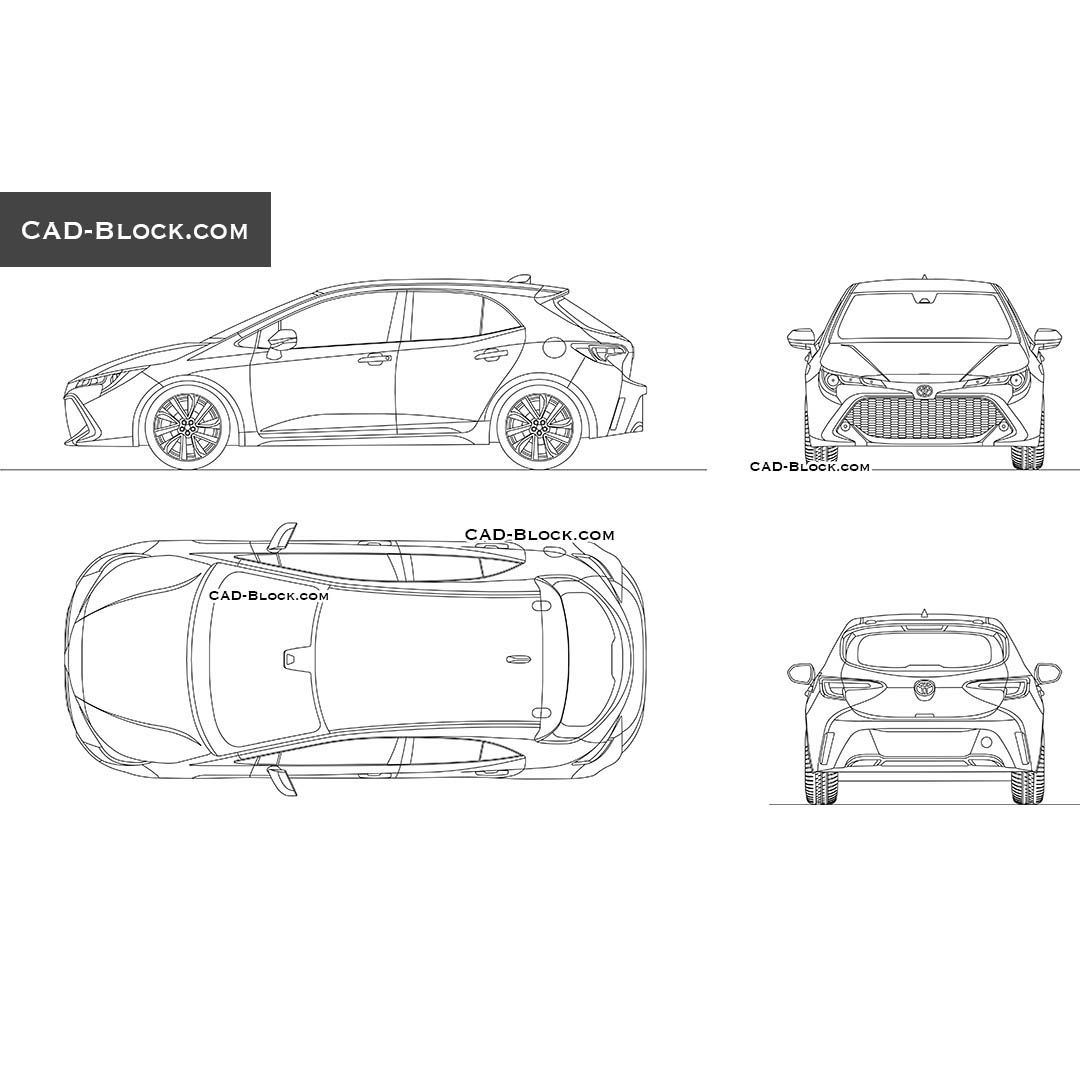 Toyota Corolla Hatchback - Vector car drawings