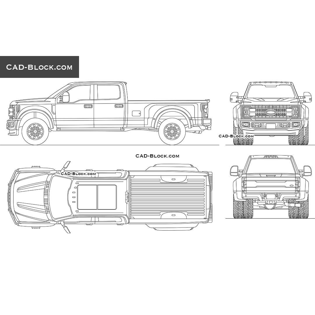Ford F-450 Super Duty (2017) - Vector car drawings
