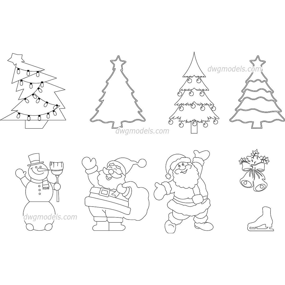 Christmas Decorations - DWG File (AutoCAD)