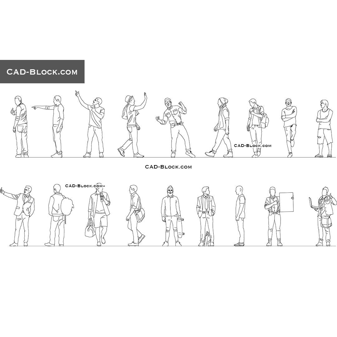 Male Person - CAD Blocks, AutoCAD, DWG