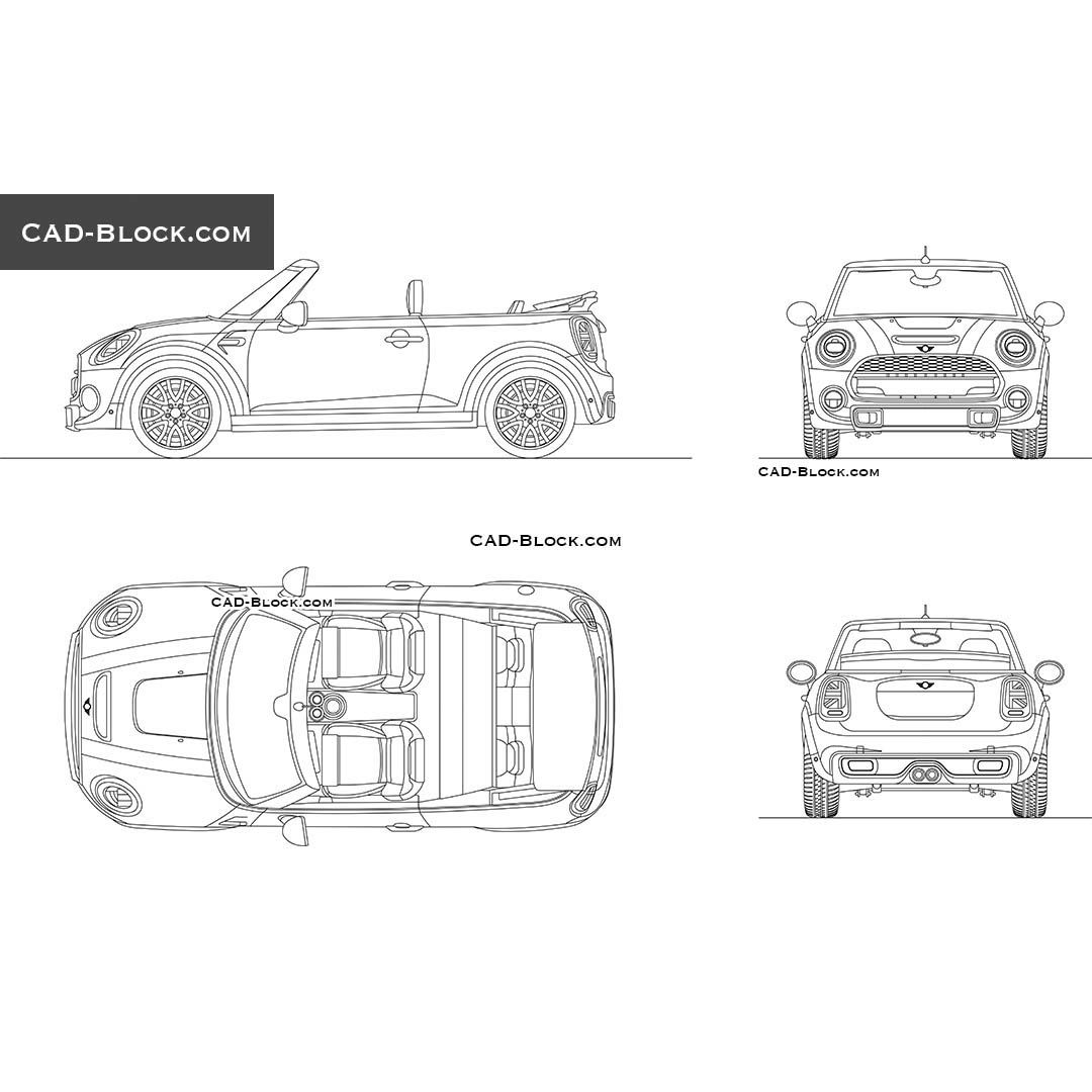 MINI Cooper Convertible - Vector car drawings