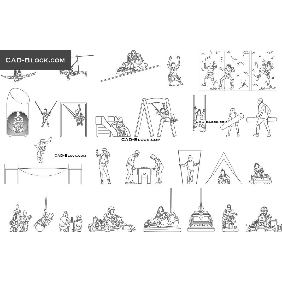 People In Amusement Park CAD Blocks AutoCAD DWG people-in-amusement-park-cad-blocks-autocad-dwg