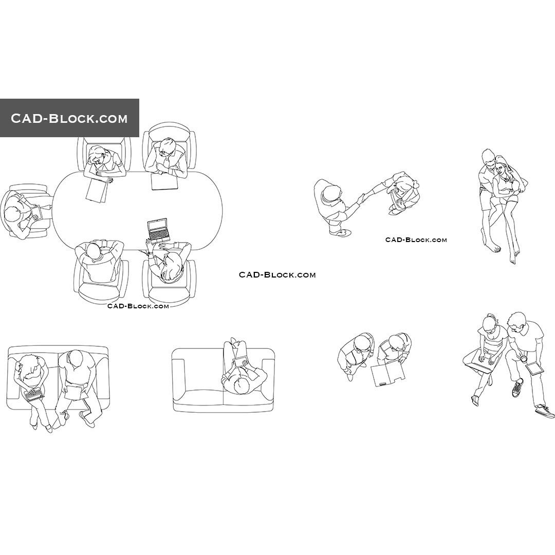 People view top - CAD Blocks, AutoCAD, DWG