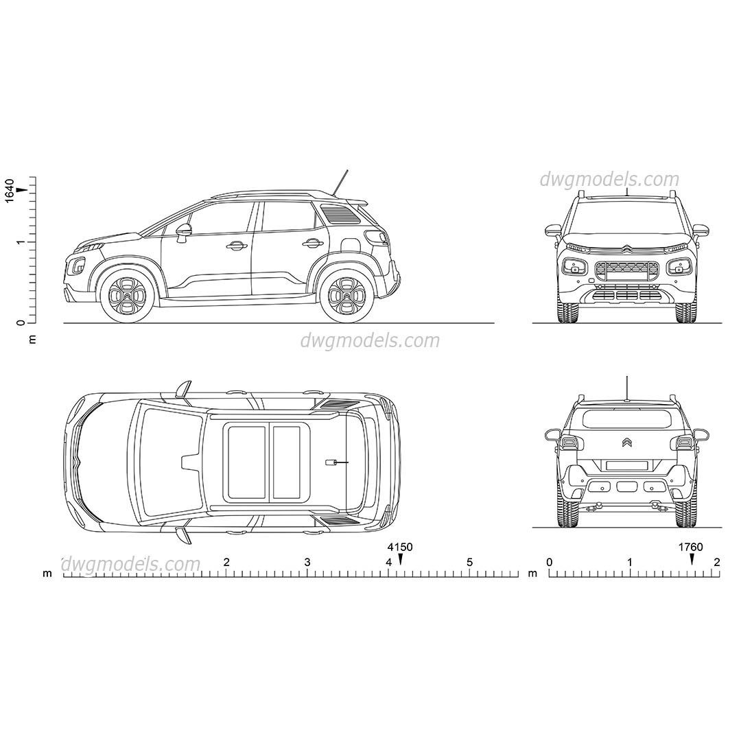 Citroen C3 - drawing for 3D modeling