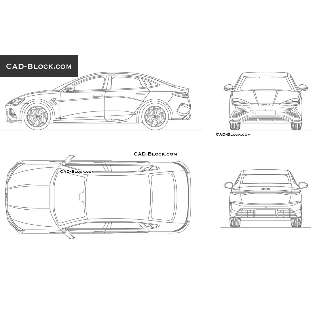 BYD Seal EV - Vector drawing