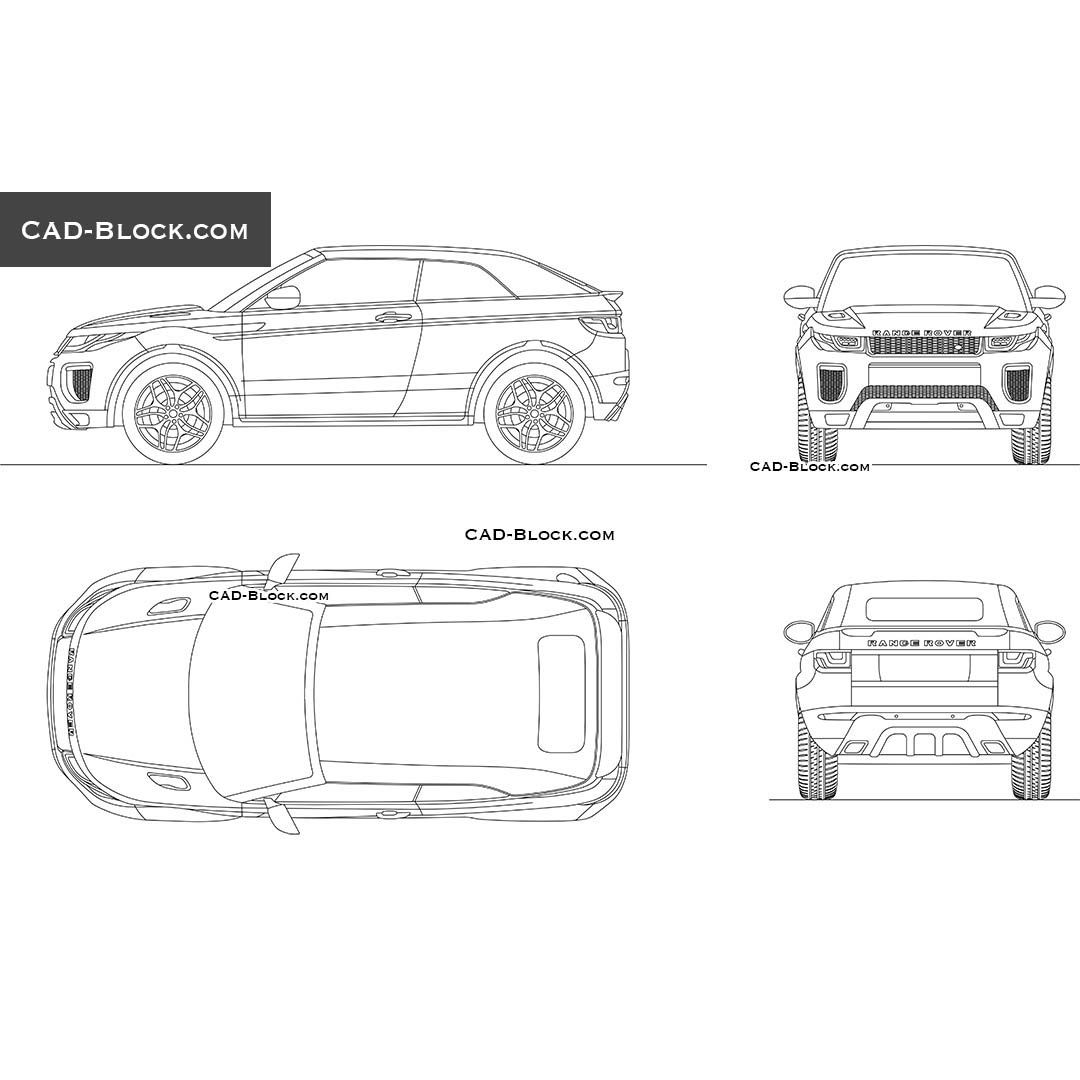 Range Rover Evoque Convertible - Vector car drawings