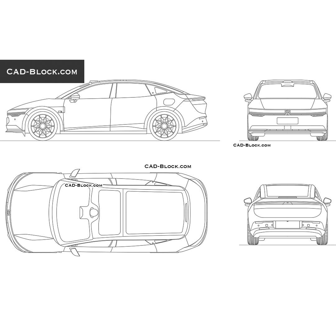 Zeekr 007 - Vector drawings