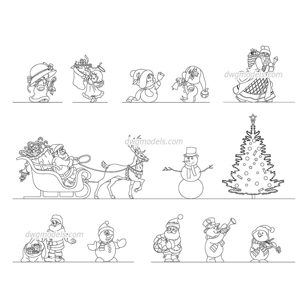 Merry Christmas - DWG File (AutoCAD)