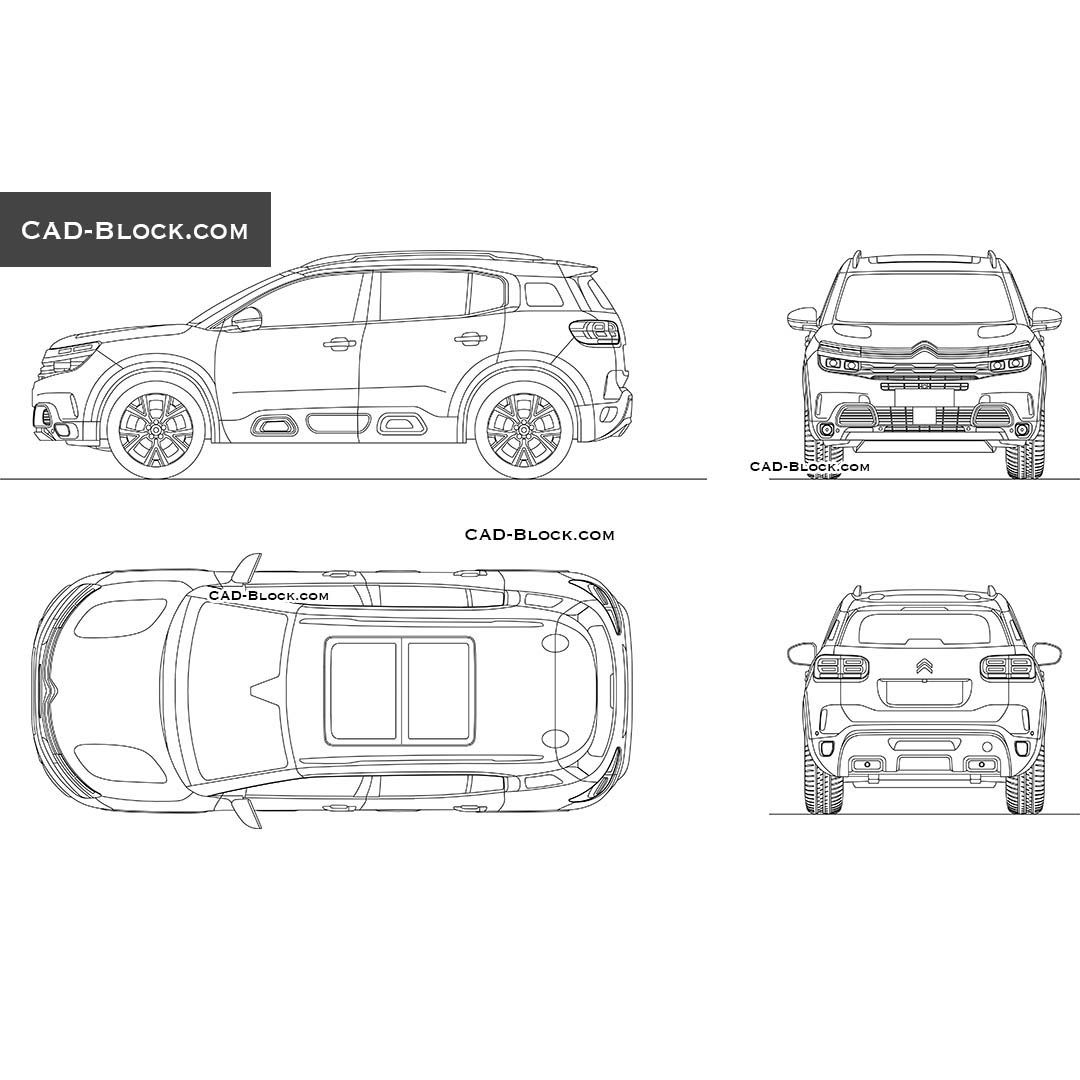 Citroen C5 Aircross - Vector car drawings