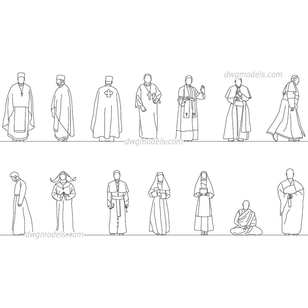Religious Figure - DWG File (AutoCAD)