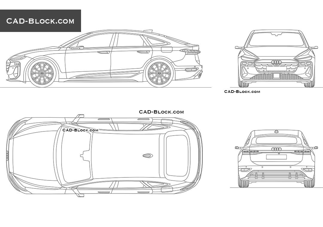 Audi A6 Sportback e-tron - Car Drawing