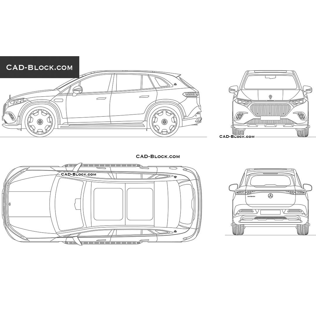 Mercedes-Maybach EQS SUV - Vector drawing