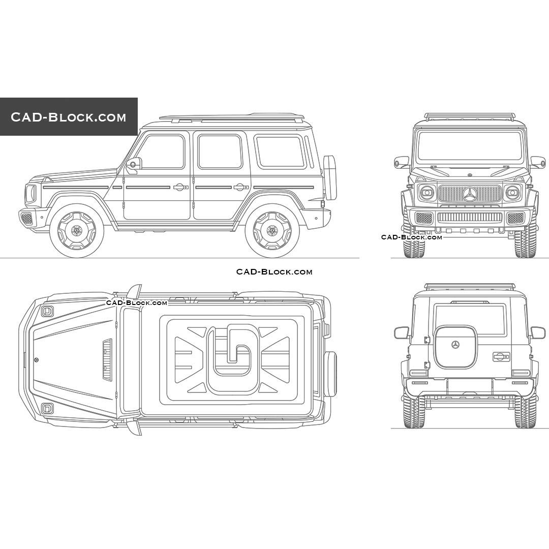 Mercedes-Benz EQG - Vector car drawings