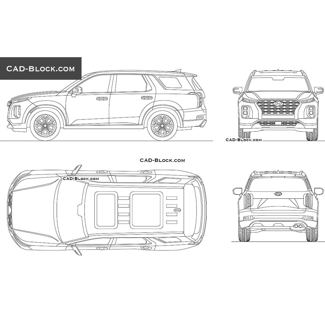 Hyundai Palisade - Vector car drawings