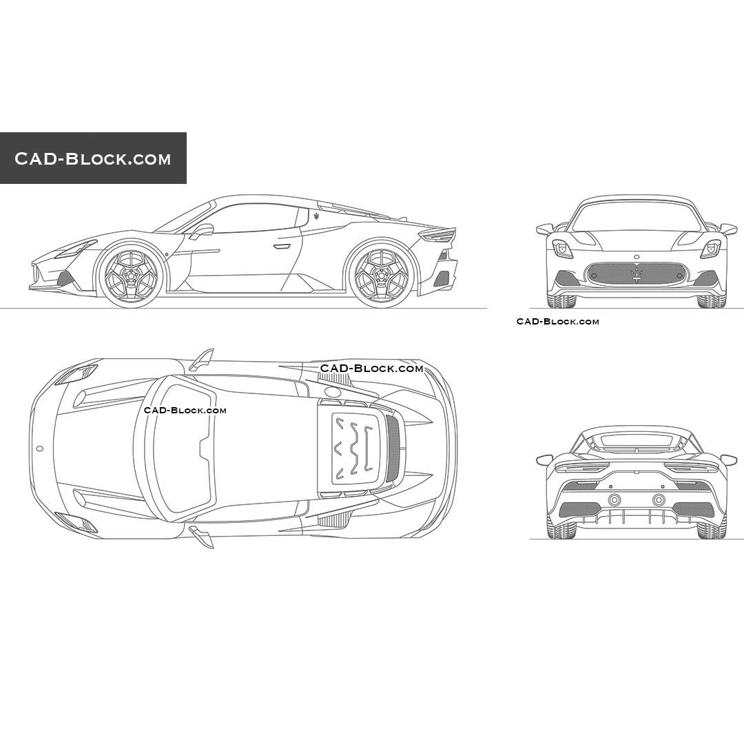 Maserati MC20 - Vector car drawings