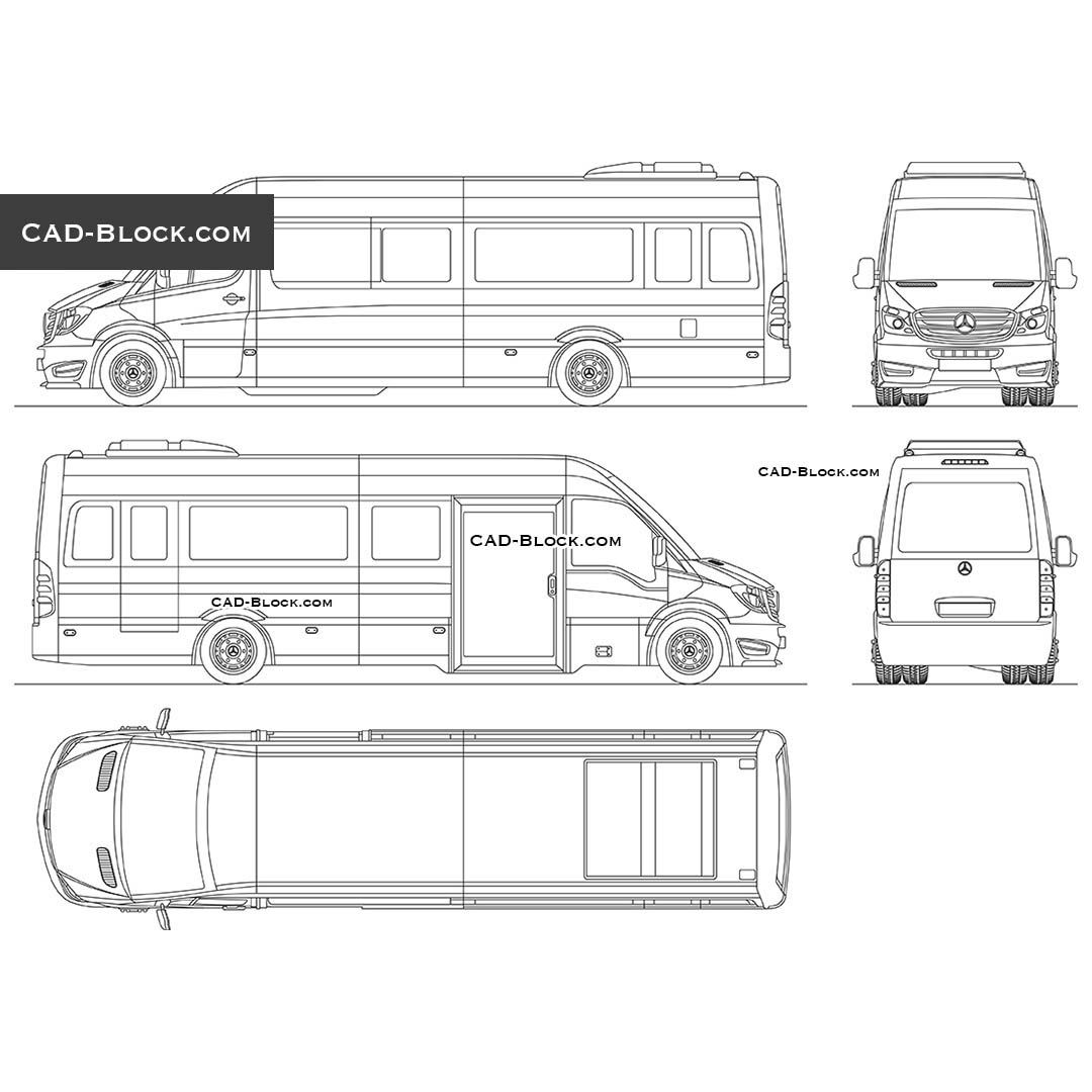 Mercedes-Benz Sprinter CUBY - Vector drawings