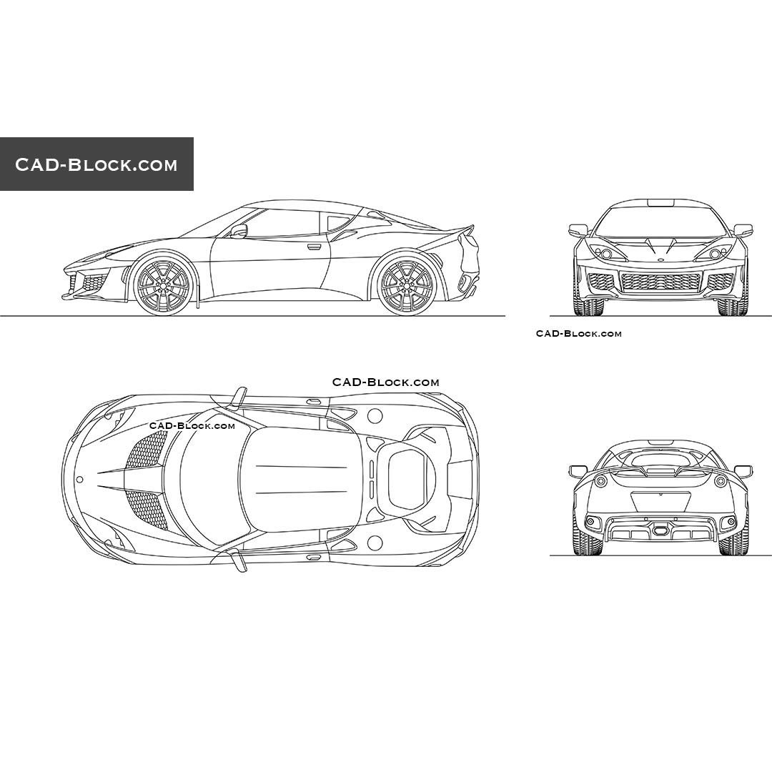 Lotus Evora 400 - Vector car drawings