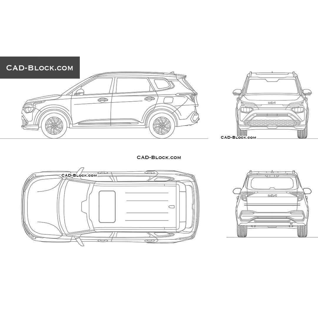 Kia Carens - Vector car drawings