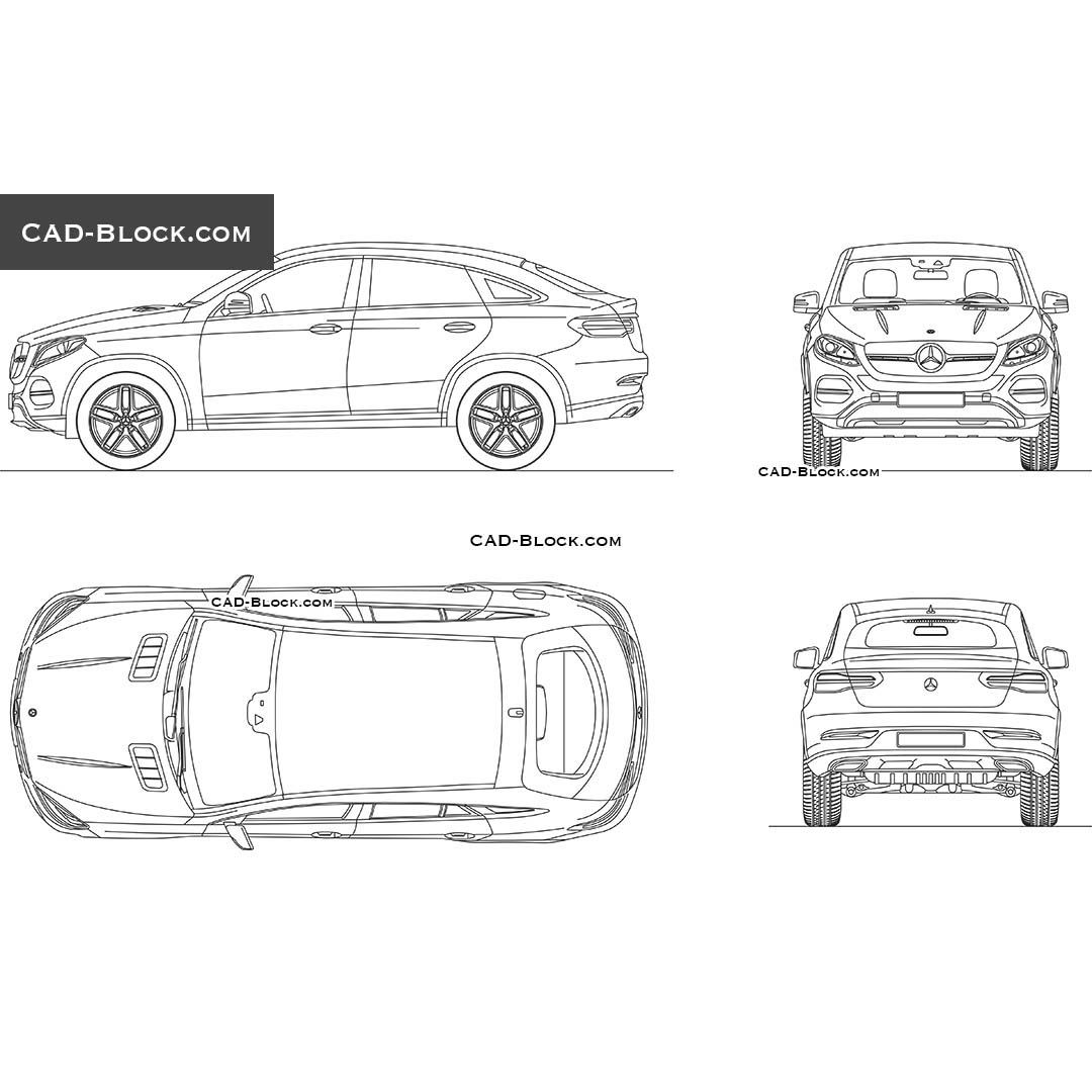 Mercedes GLE Coupe - Vector car drawings