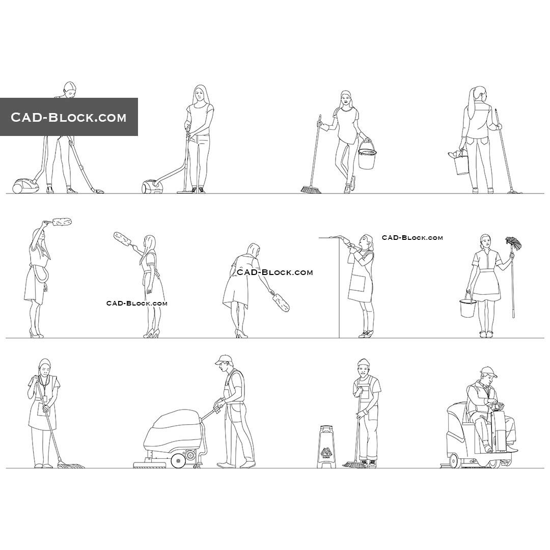 Cleaners - CAD Blocks, AutoCAD, DWG