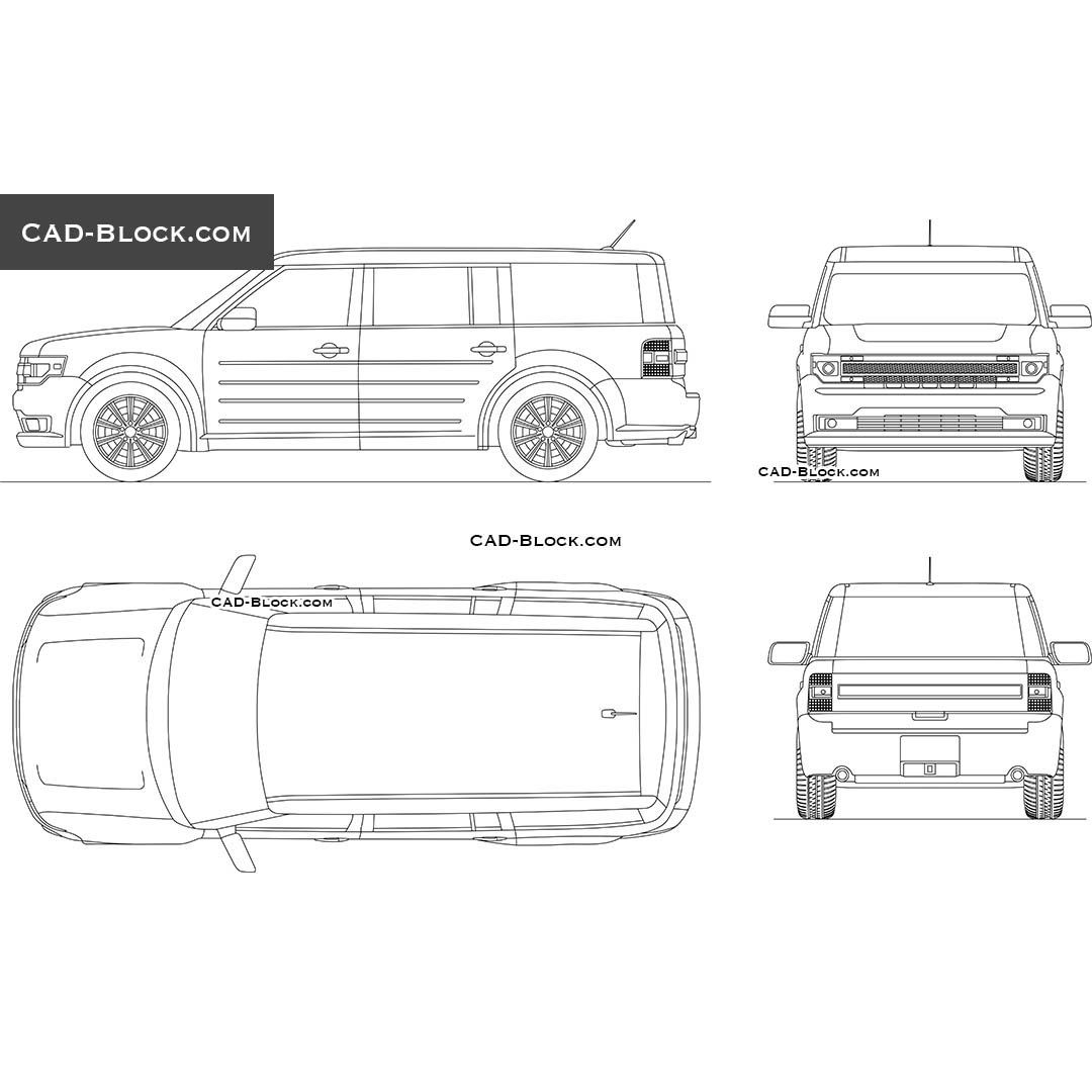 Ford Flex - Vector car drawings
