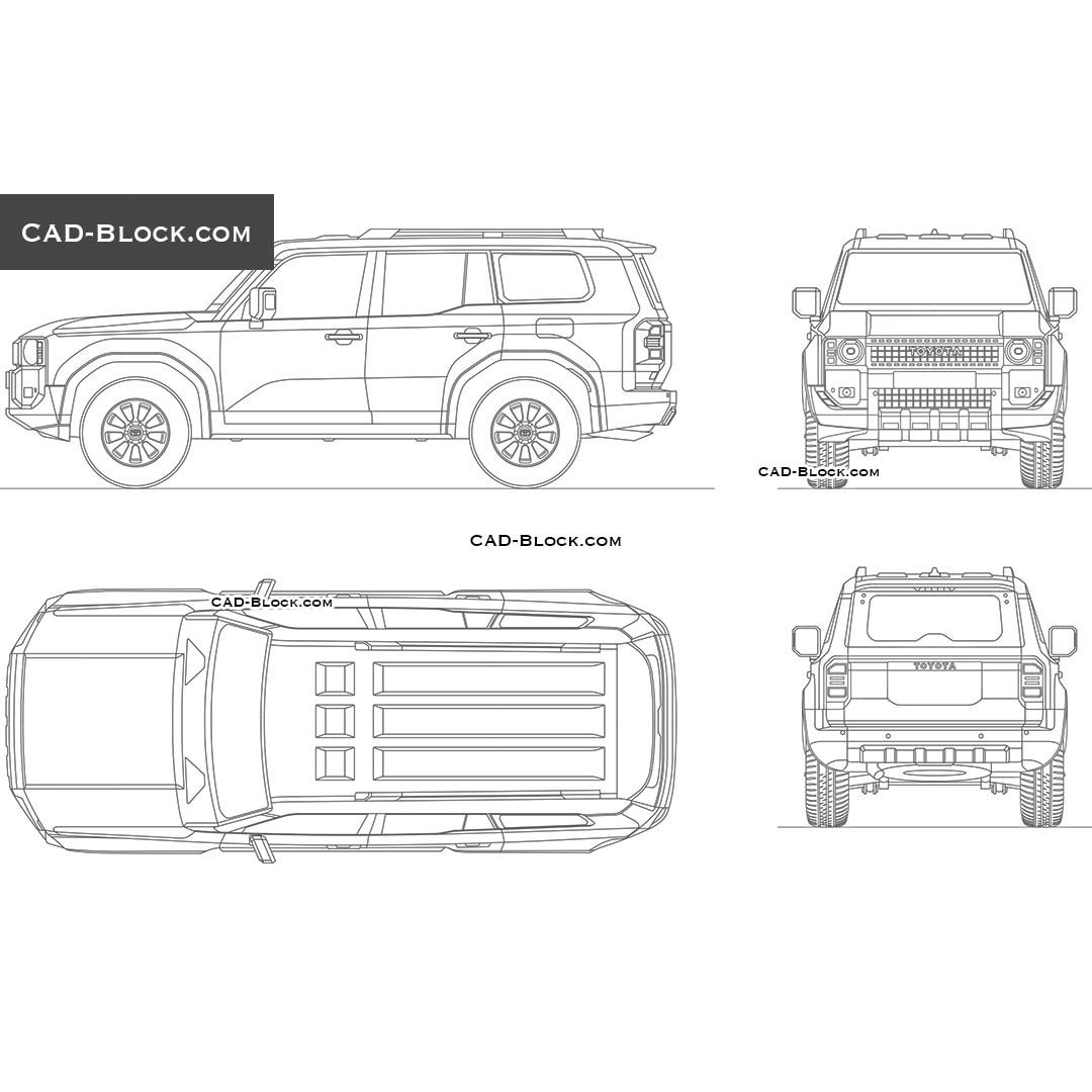 Toyota Land Cruiser 250 - Vector car drawing