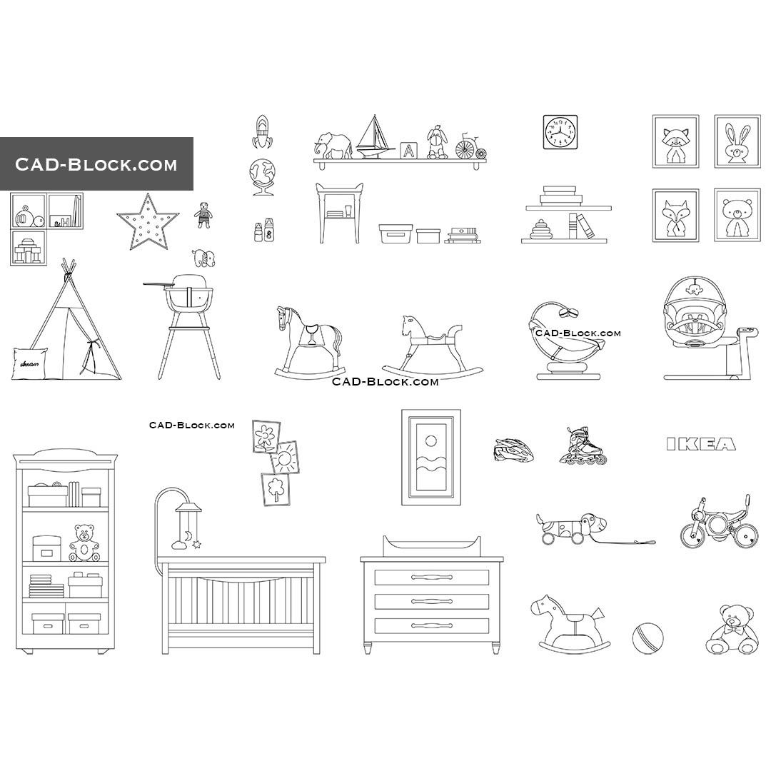 Kids Zone - CAD Blocks, AutoCAD, DWG