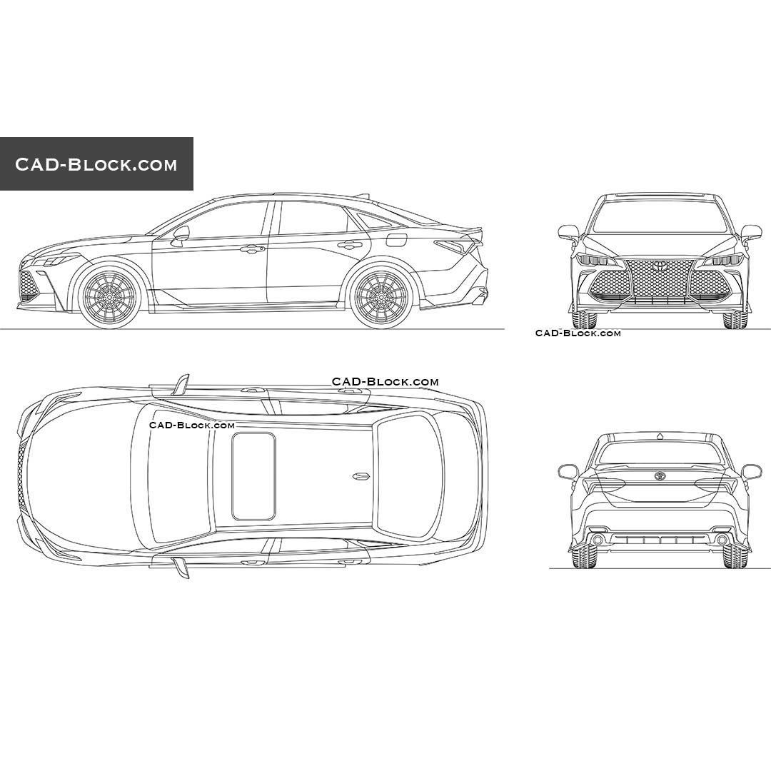 Toyota Avalon TRD - Vector car drawings