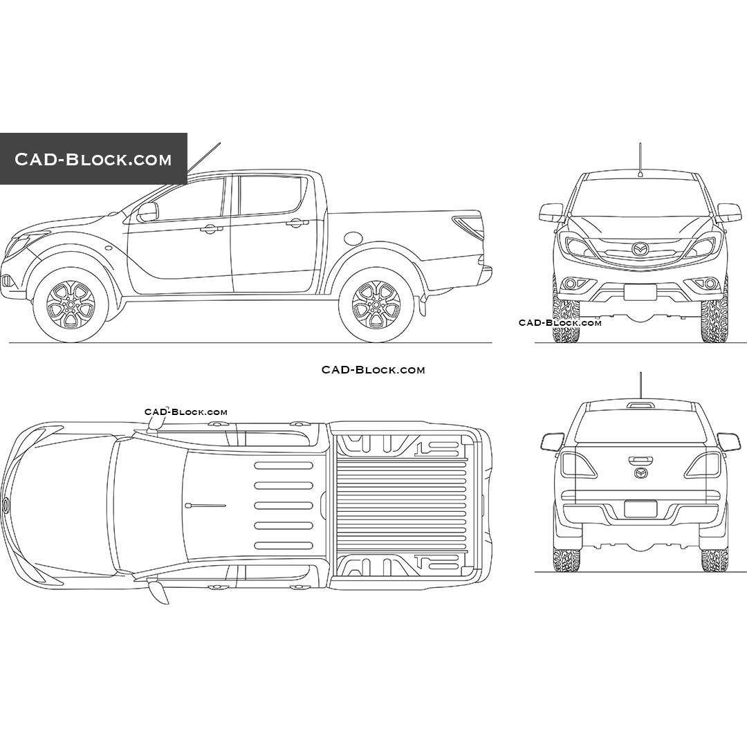 Mazda BT-50 - Vector car drawings