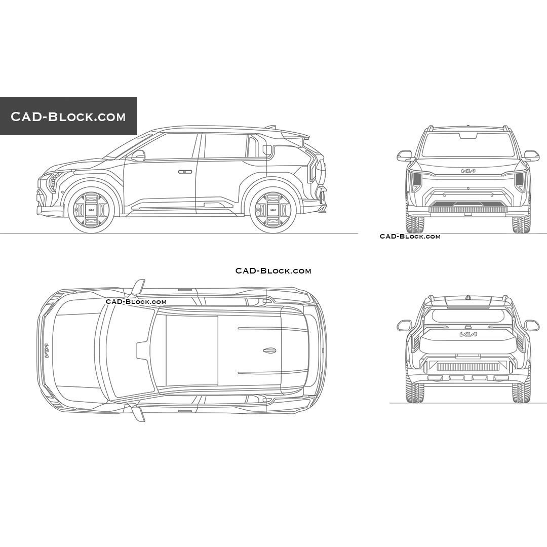 KIA EV3 - CAD Blocks, AutoCAD, DWG