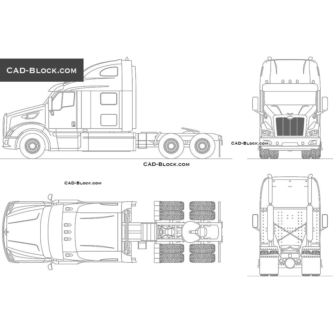 Peterbilt 587 - Vector drawings