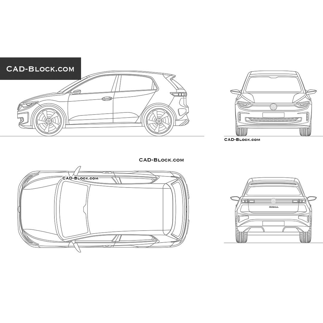 Volkswagen ID.2all - Vector drawing