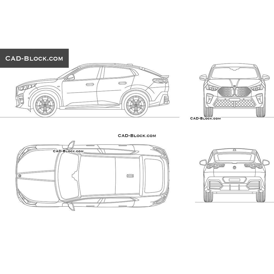 BMW iX2 - CAD Blocks, AutoCAD, DWG