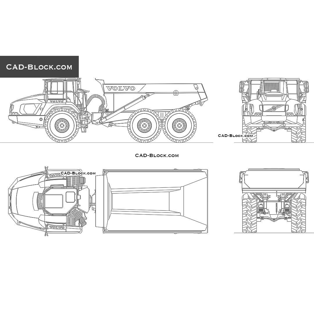Volvo A60H - Vector drawings