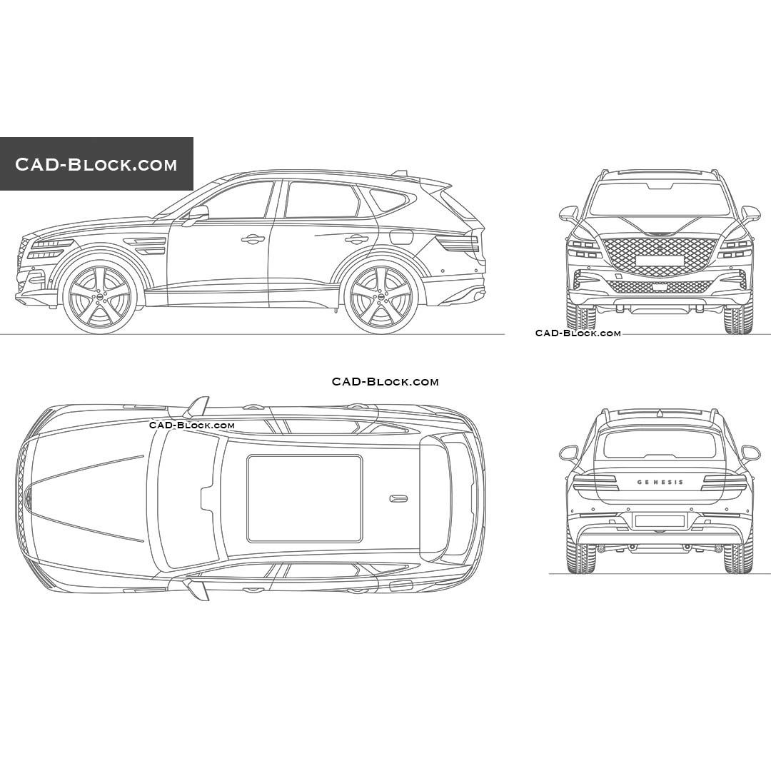 Genesis GV80 - Vector car drawings