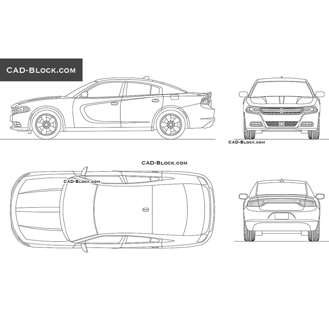 Dodge Charger - Vector car drawings