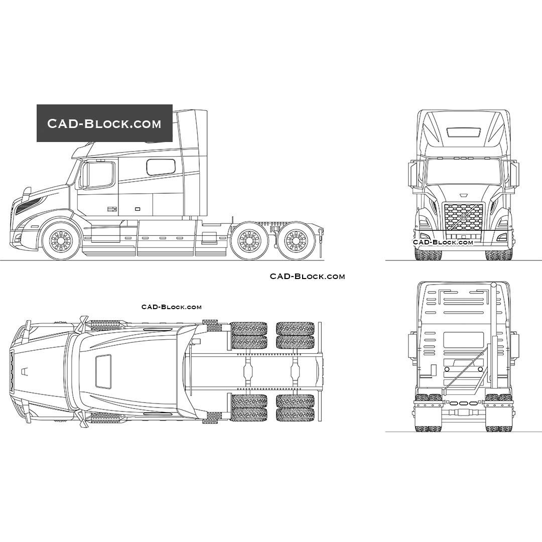 Volvo VNL 760 - Vector drawings