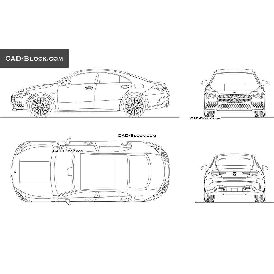 Mercedes-Benz CLA - Vector car drawings