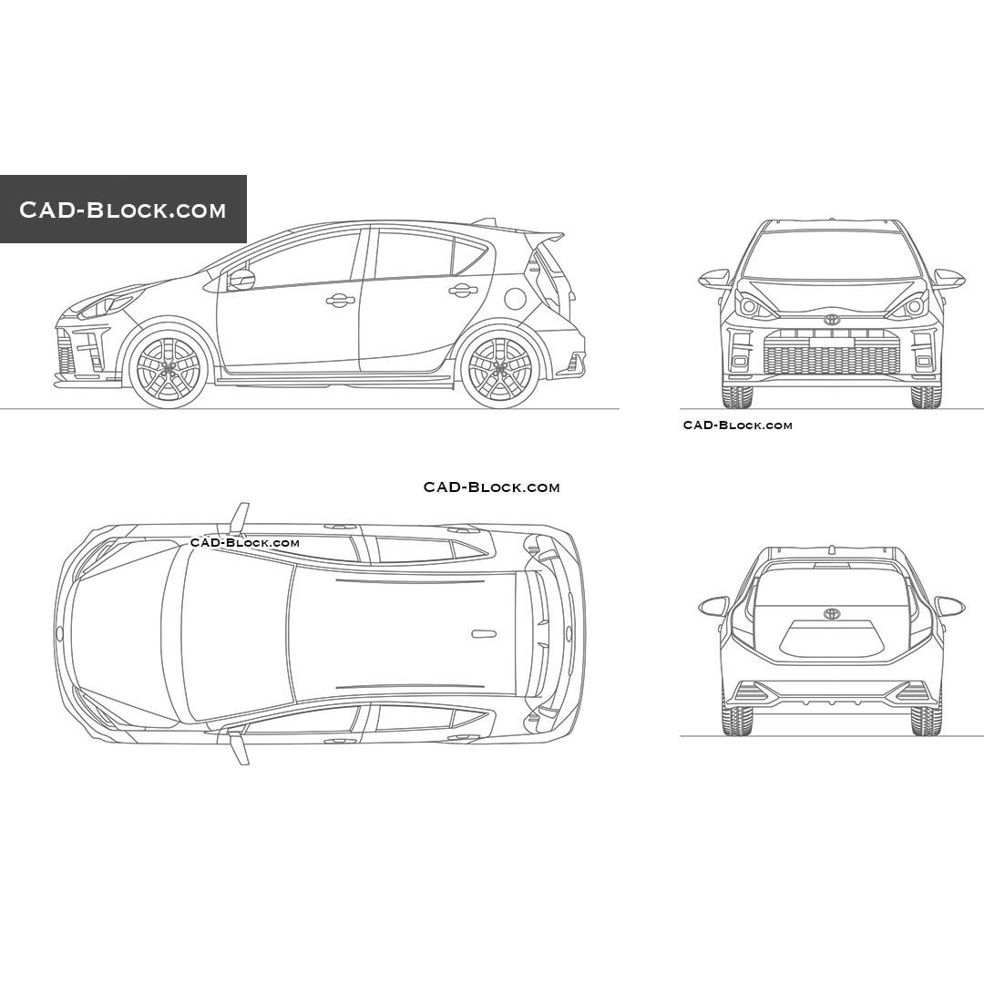 Toyota Aqua GR Sport - Vector car drawings