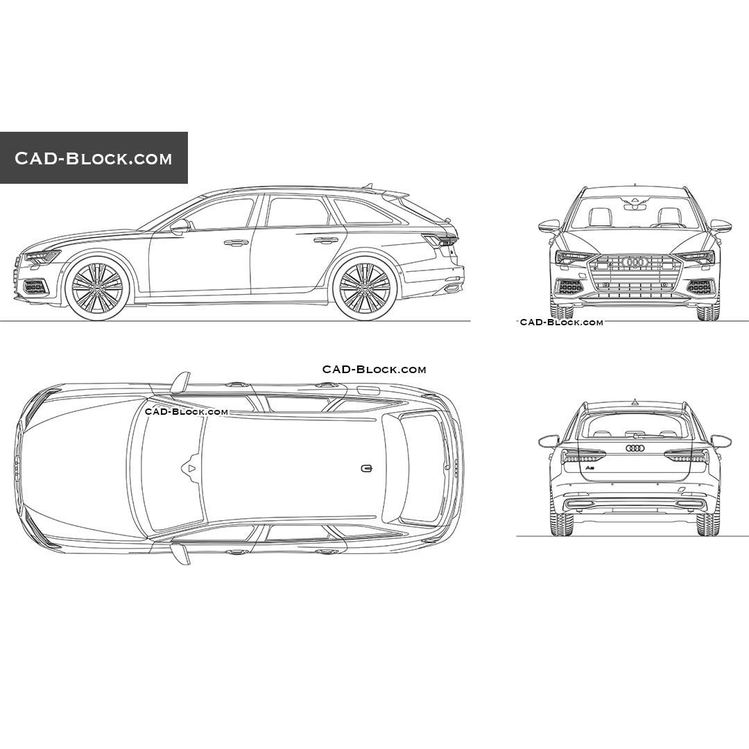 Audi A6 Avant (2018) - Vector car drawings