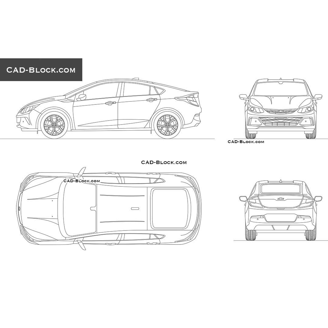 Chevrolet Volt - Vector car drawings