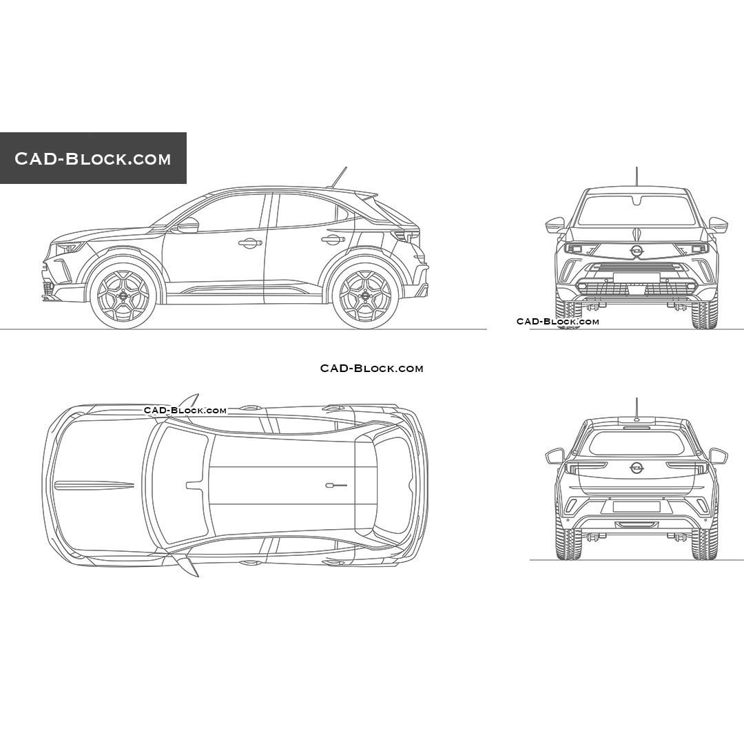Opel Mokka-e - Vector car drawings