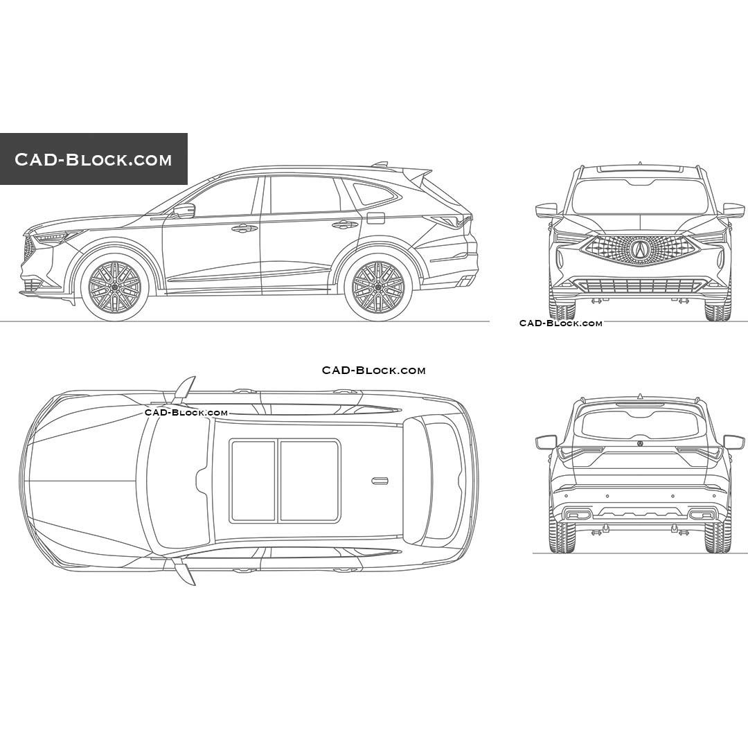 Acura MDX - Vector car drawings