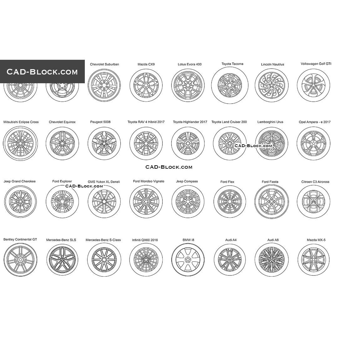 Car Wheel Disc - Vector drawings