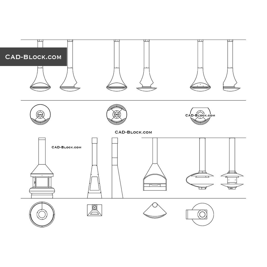 Fireplace - CAD Blocks, AutoCAD, DWG