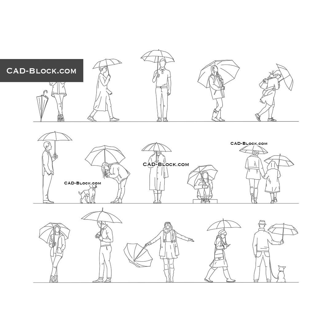Under Rain - CAD Blocks, AutoCAD, DWG