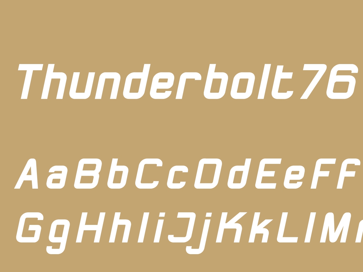 Thunderbolt 76 Bold Italic