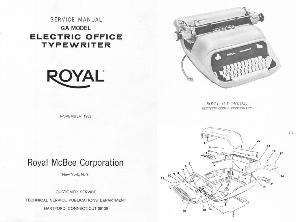 1963 to 1968 Royal GA, 550-560-565 Electric Standard Desktop Typewriter ...